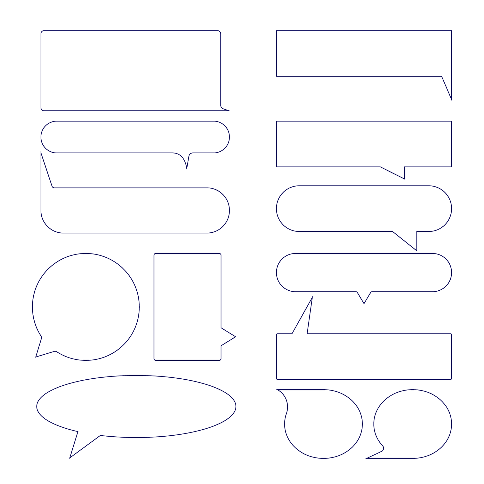 Vector Speech Clouds - Free Download Now