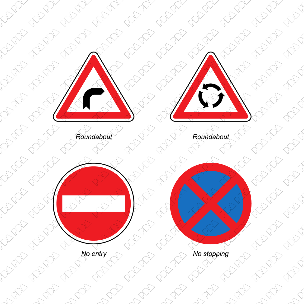 Road Signs Set (Front view)