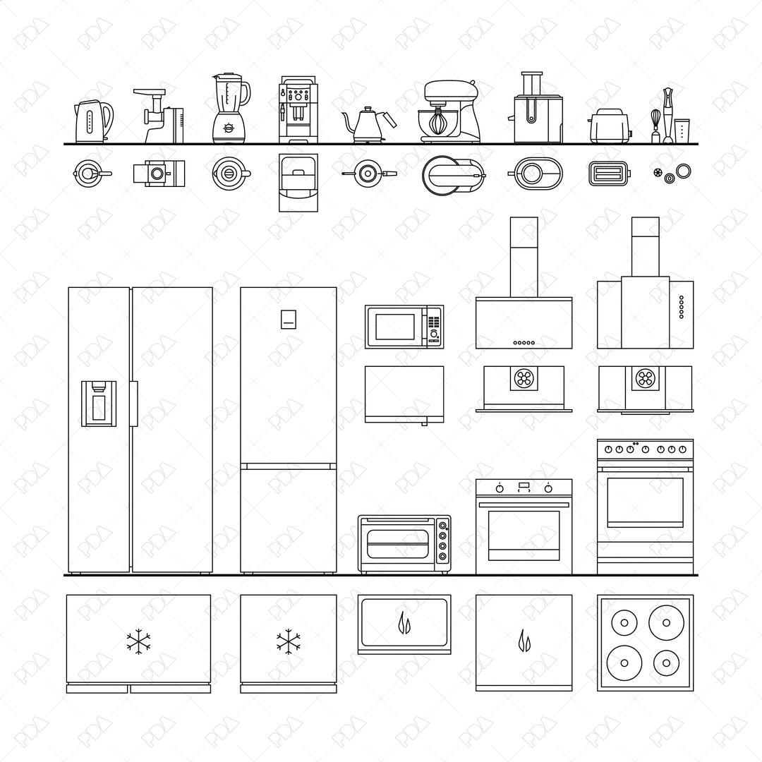 CADs in Top View for Architectural Plans and Designs