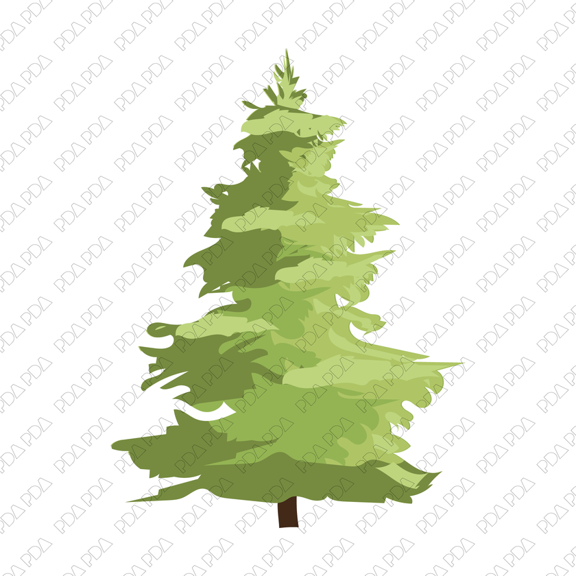 Vector Trees Set (9 Figures) - Ideal for 2D Designs