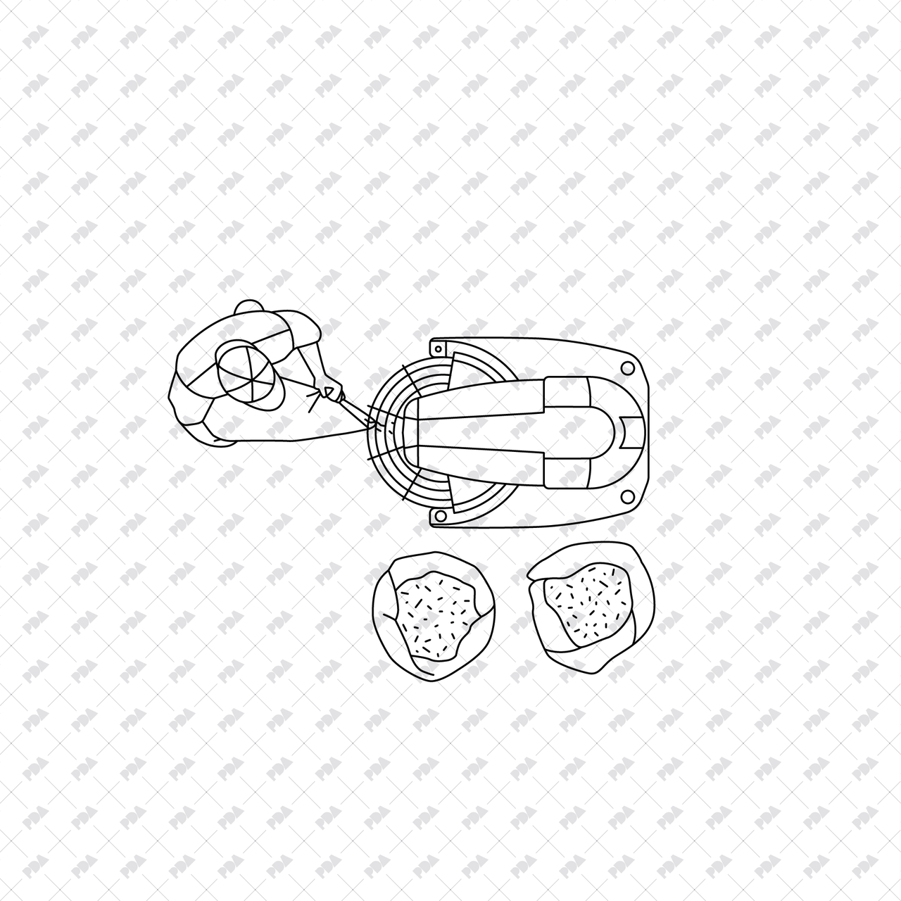 CAD, Vector Bakery Set (Front view and side view)