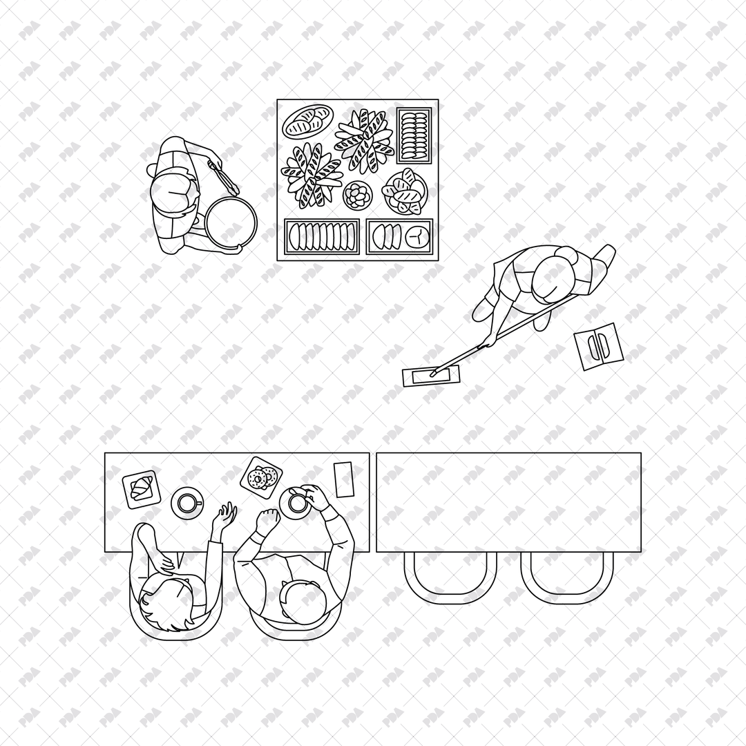 CAD, Vector Bakery Set (Front view and side view)