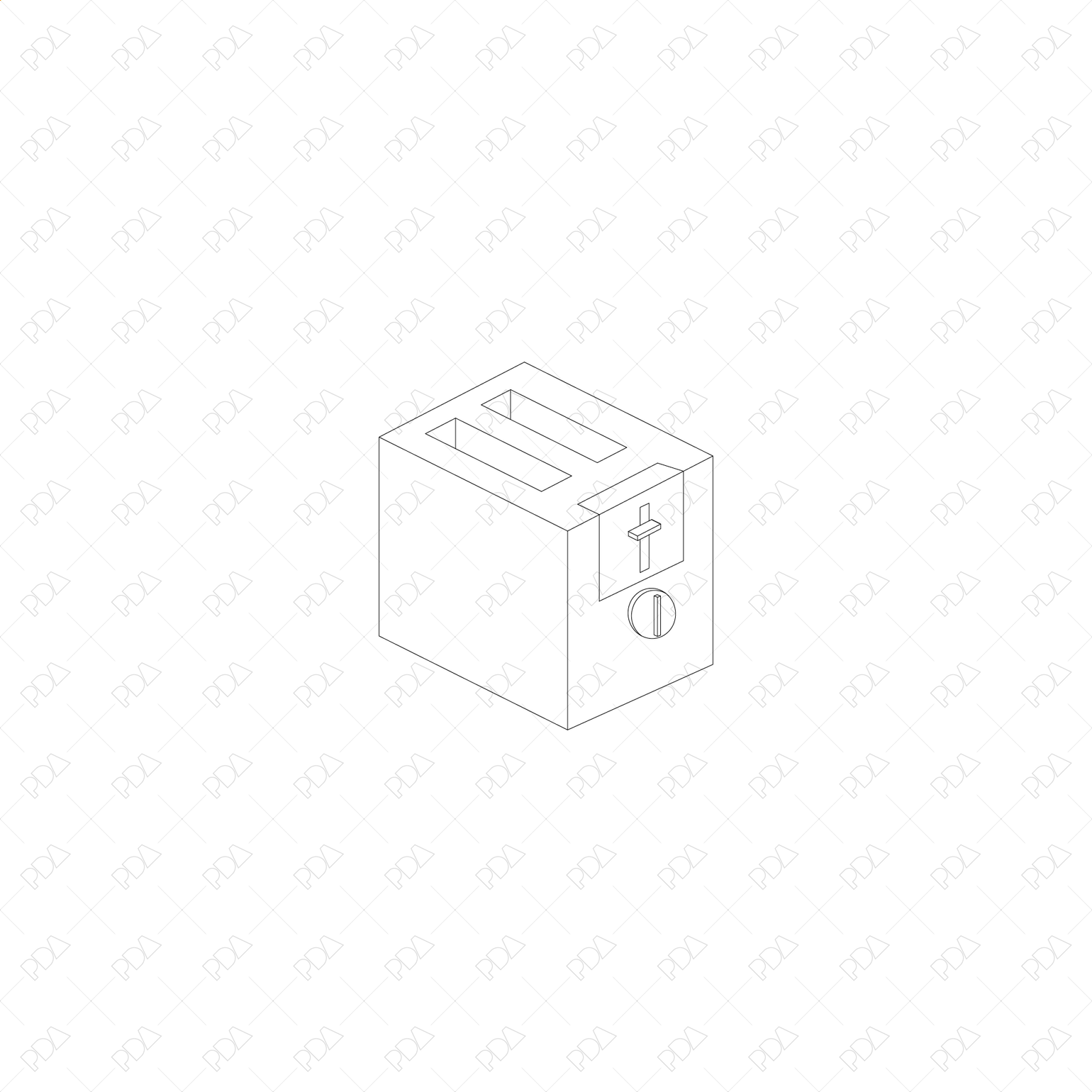 CAD & Vector Kitchen Set: Axonometric & Isometric