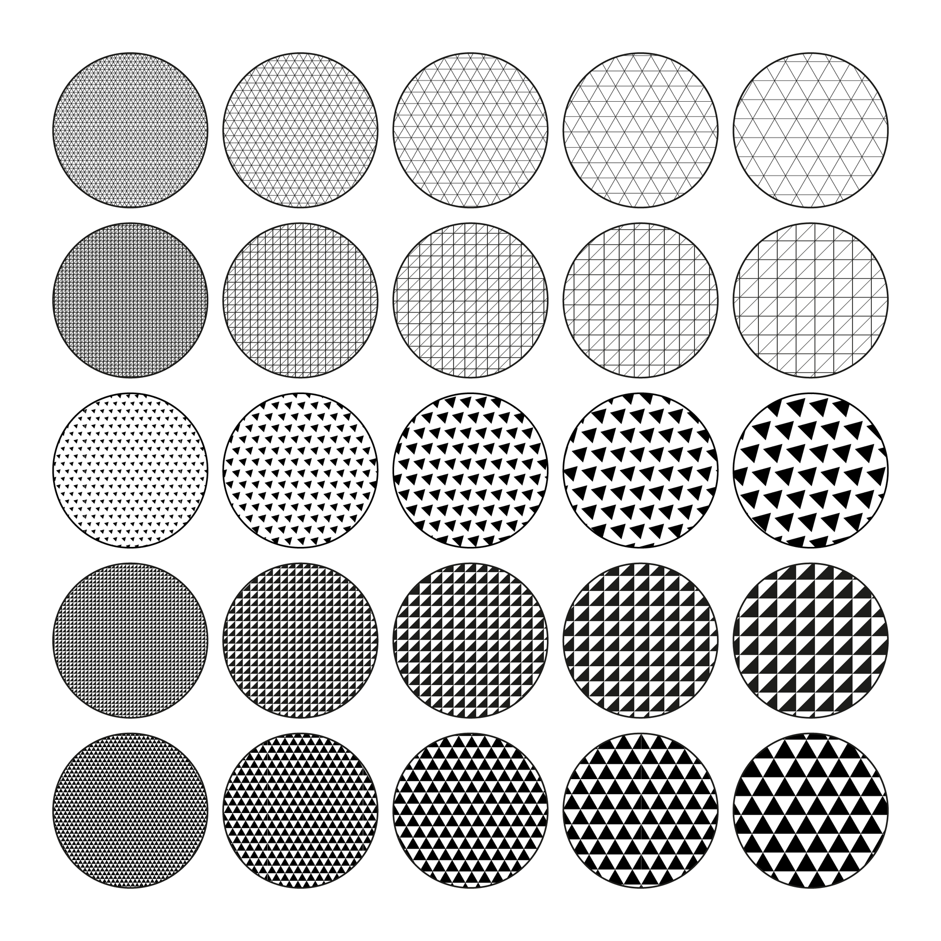 Illustrator Pattern Library - Triangle Patterns