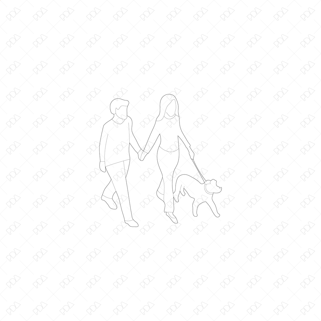 CAD & Vector Axonometric Couples Set