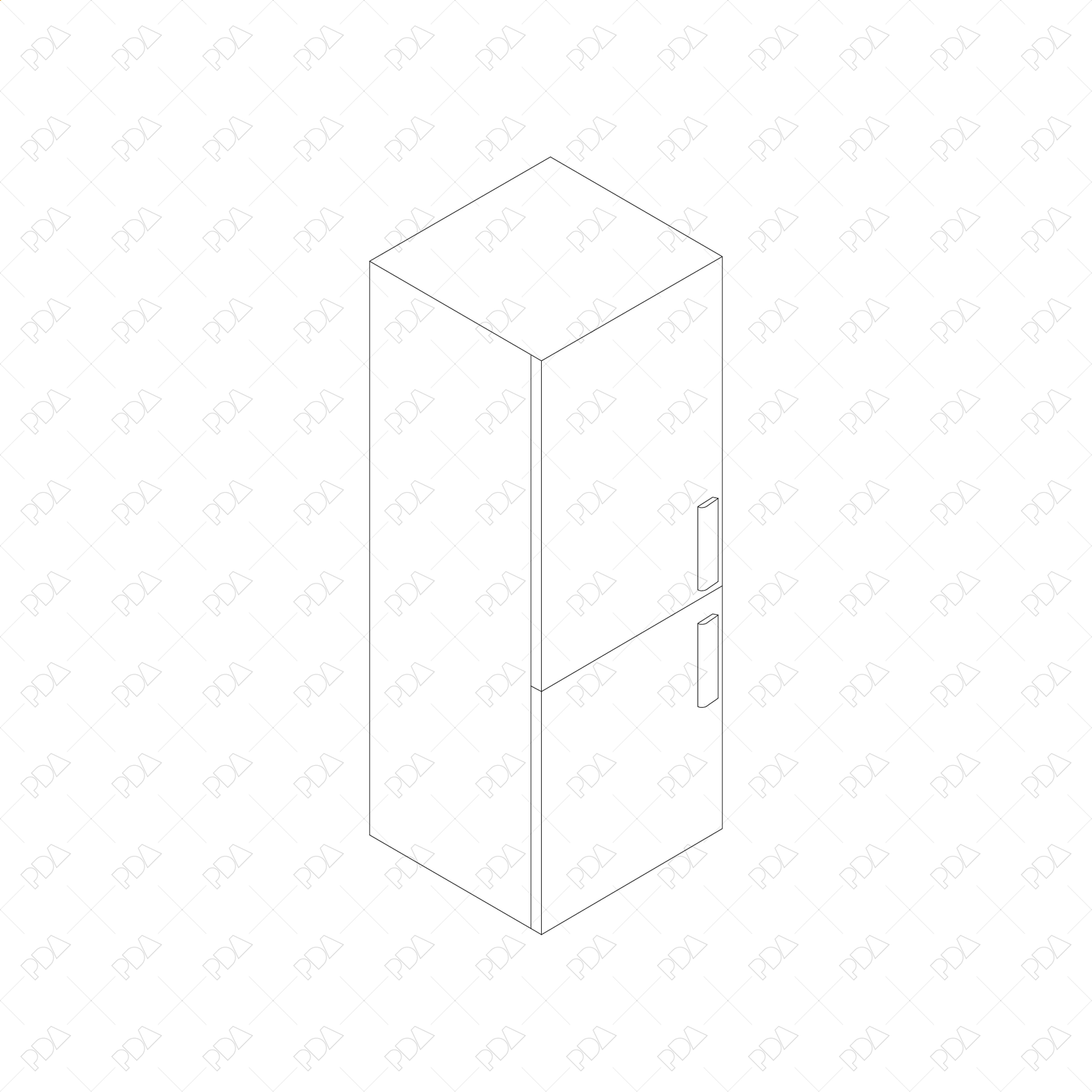 CAD & Vector Kitchen Set: Axonometric & Isometric