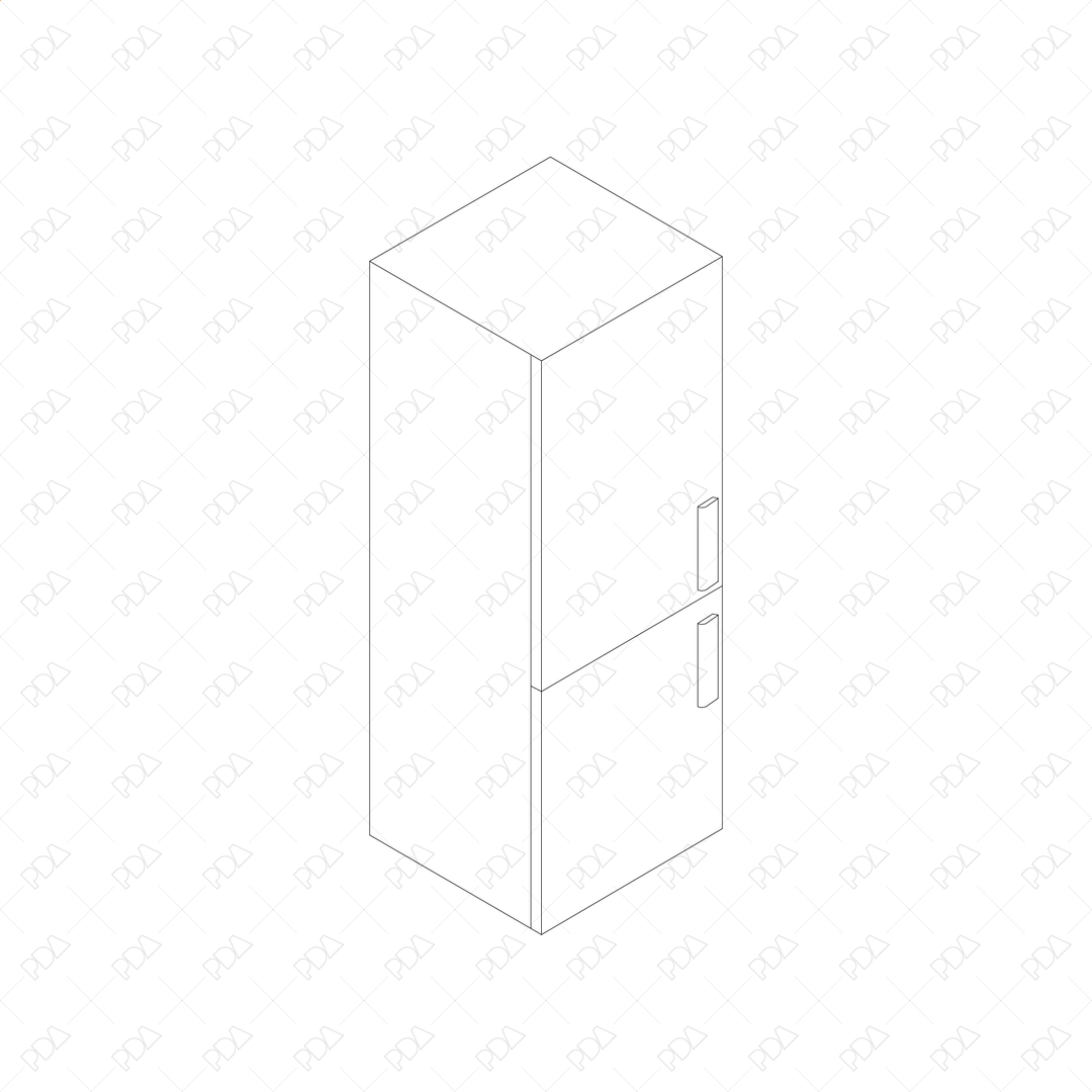 CAD & Vector Kitchen Set: Axonometric & Isometric