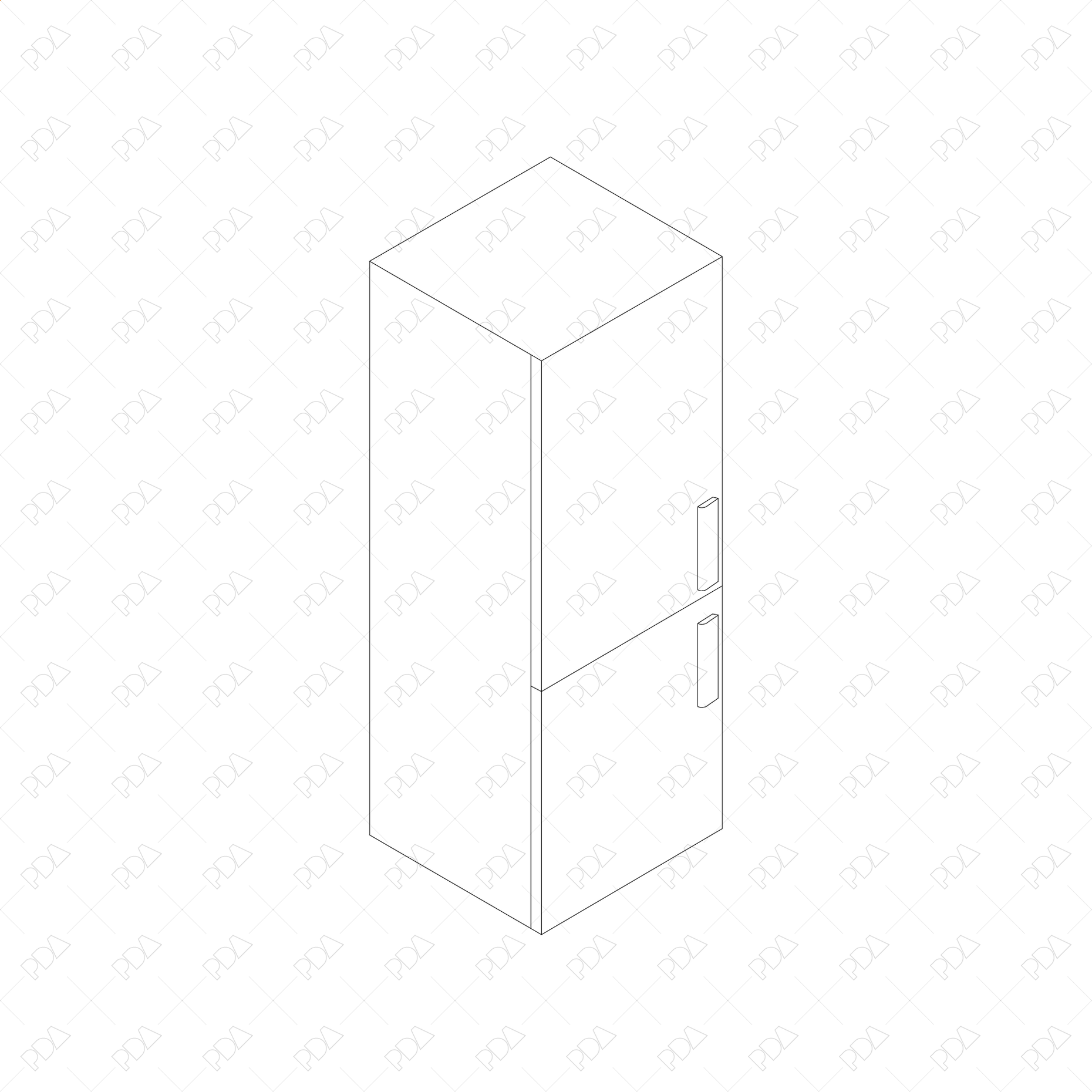 CAD & Vector Kitchen Set: Axonometric & Isometric