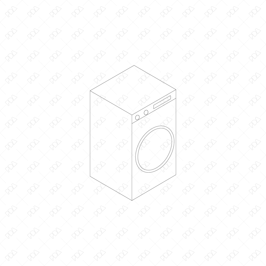CAD & Vector Kitchen Set: Axonometric & Isometric