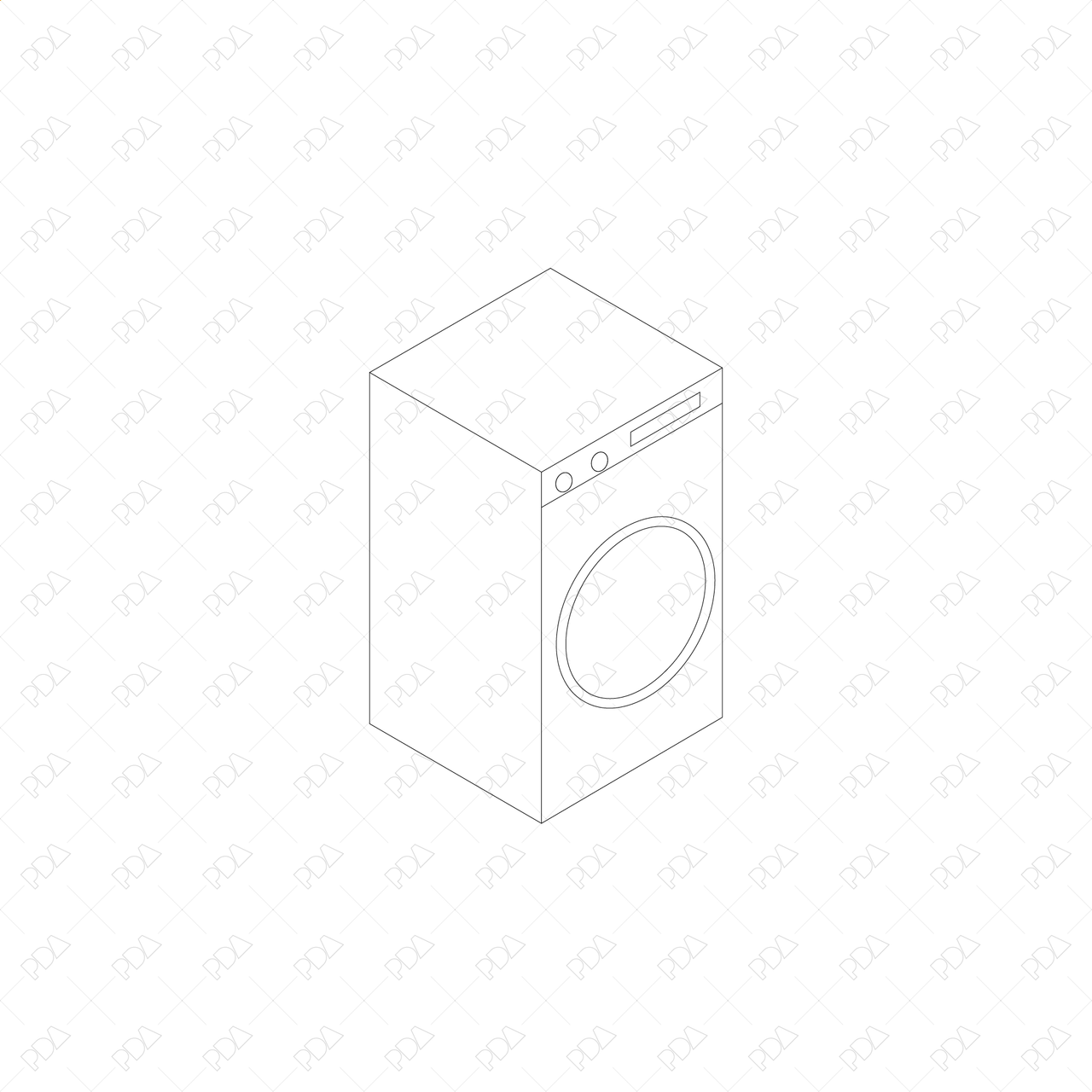 CAD & Vector Kitchen Set: Axonometric & Isometric