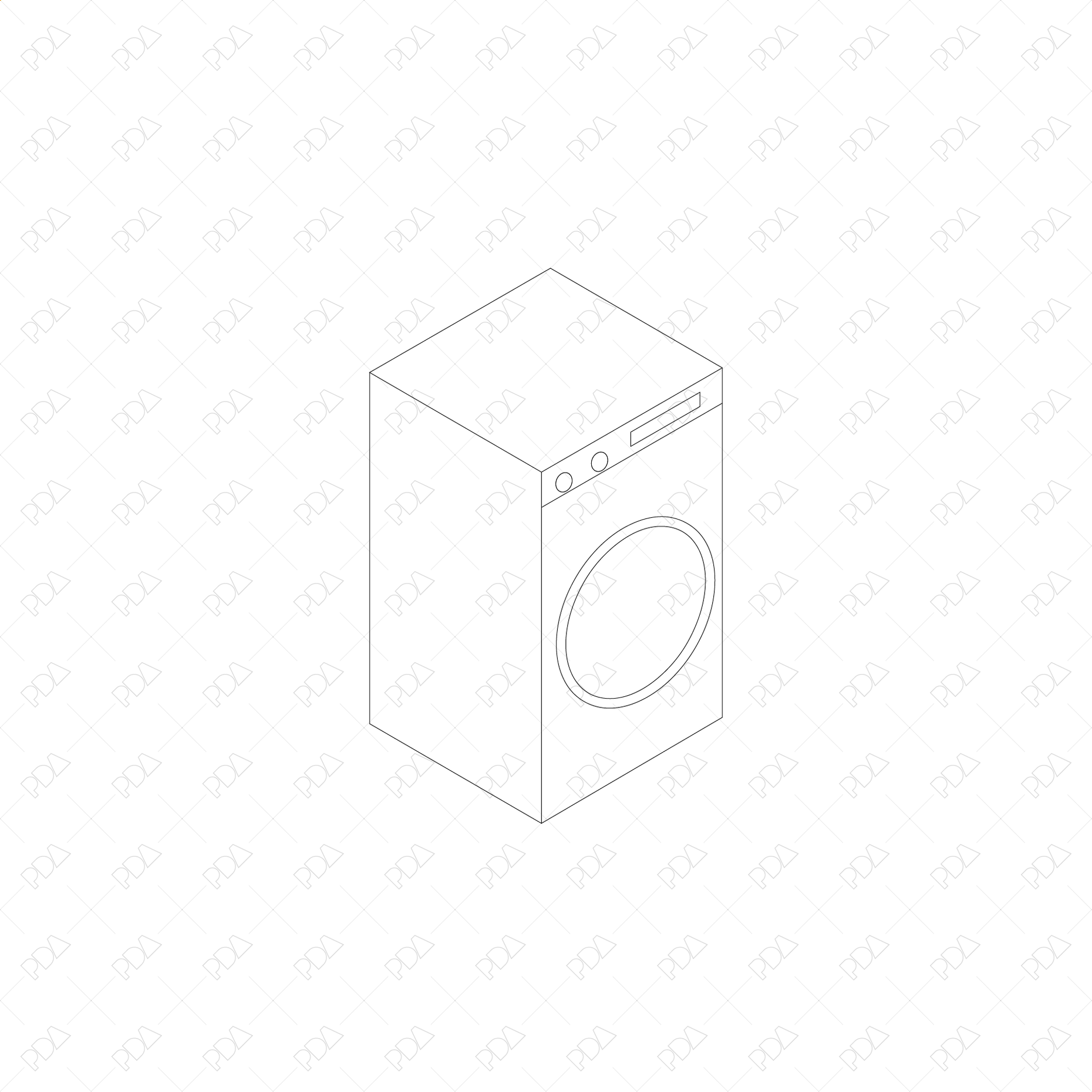 CAD & Vector Kitchen Set: Axonometric & Isometric