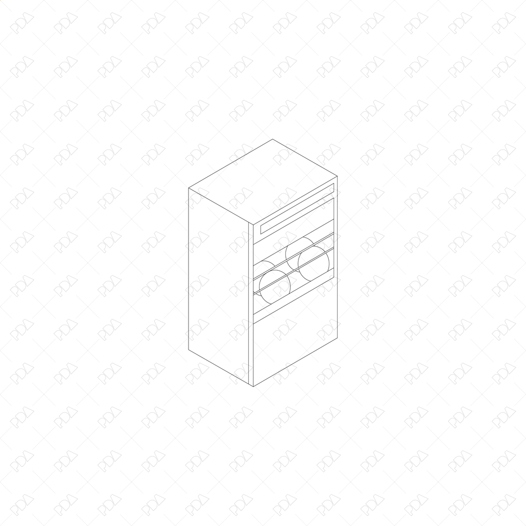 CAD & Vector Kitchen Set: Axonometric & Isometric