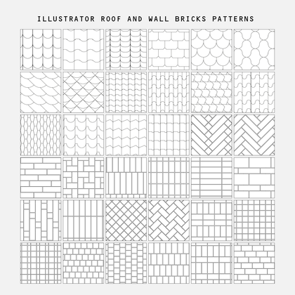 Illustrator Brick Pattern Multi-Pack (41 Patterns)