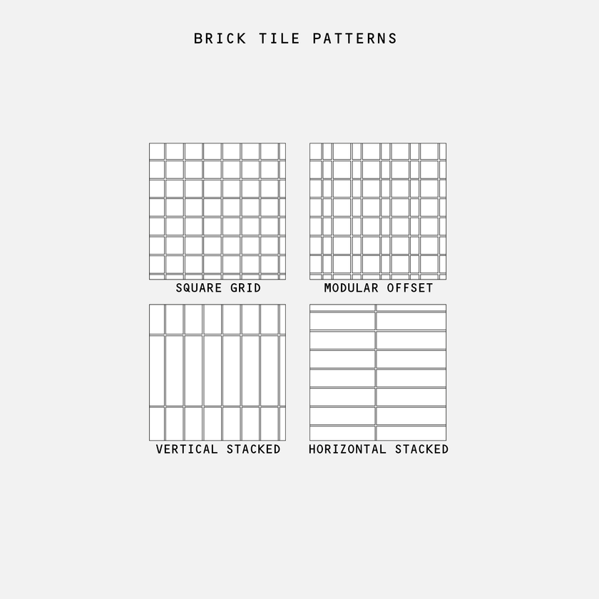 Illustrator Brick Tile Patterns Pack – Post Digital Architecture