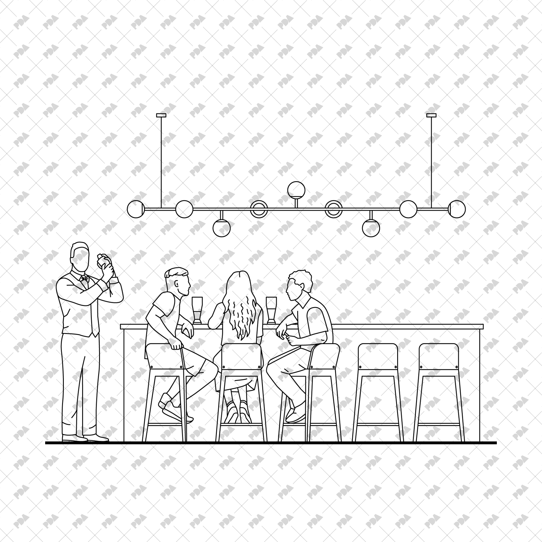 CAD, Vector Bakery Set (Front view and side view)