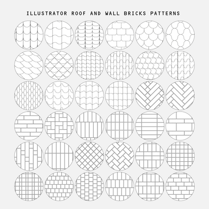 Illustrator Brick Pattern Multi-Pack (41 Patterns)