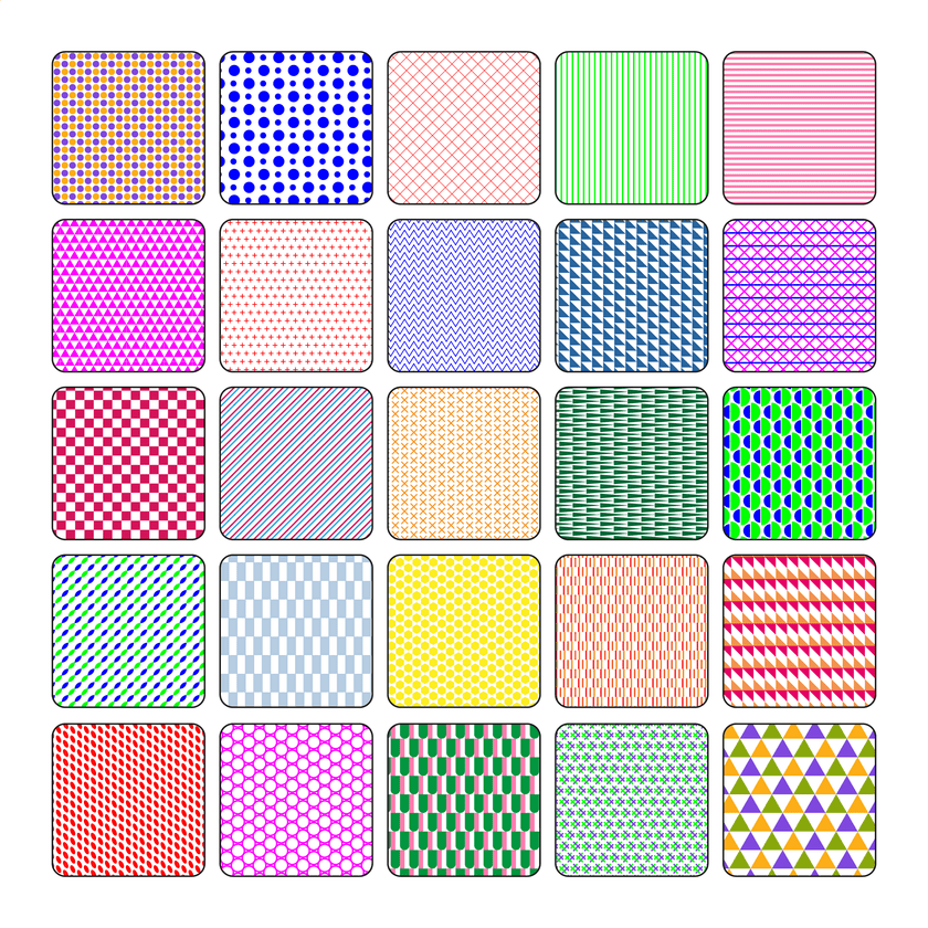 Illustrator Pattern Library - Color Patterns