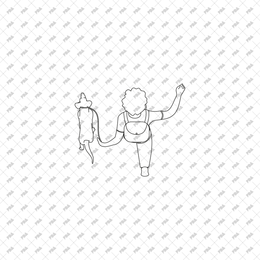 CAD, Vector School and Kindergarten in Top View