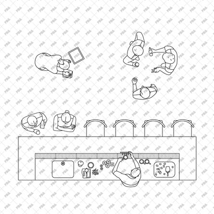 CAD, Vector Bakery Set (Front view and side view)
