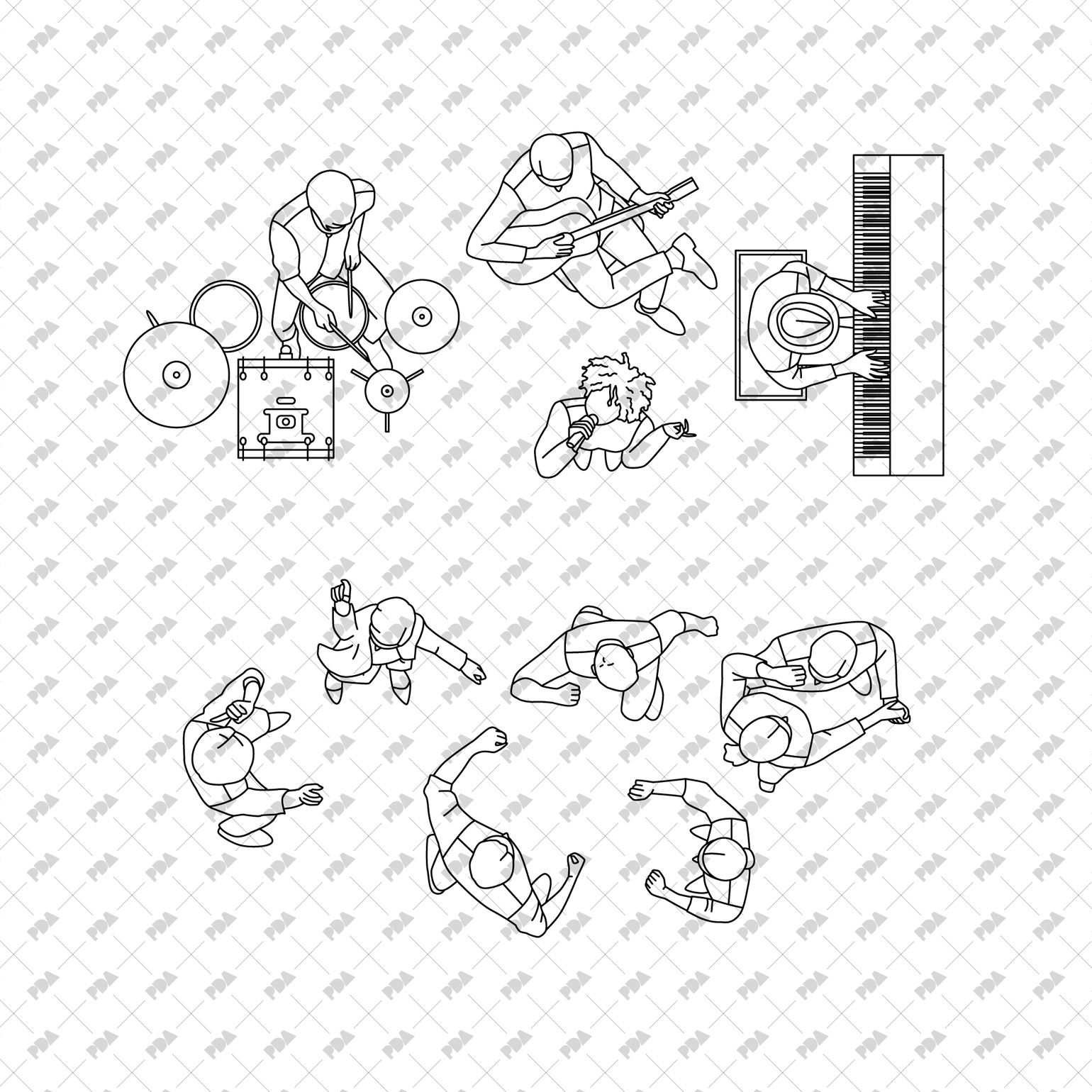 CAD, Vector Bakery Set (Front view and side view)