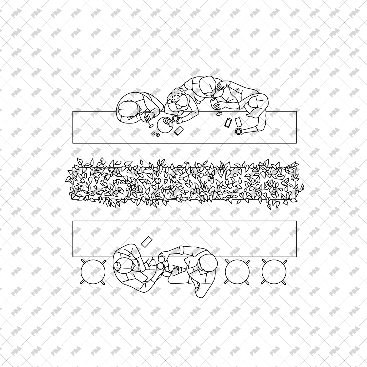 CAD, Vector Bakery Set (Front view and side view)