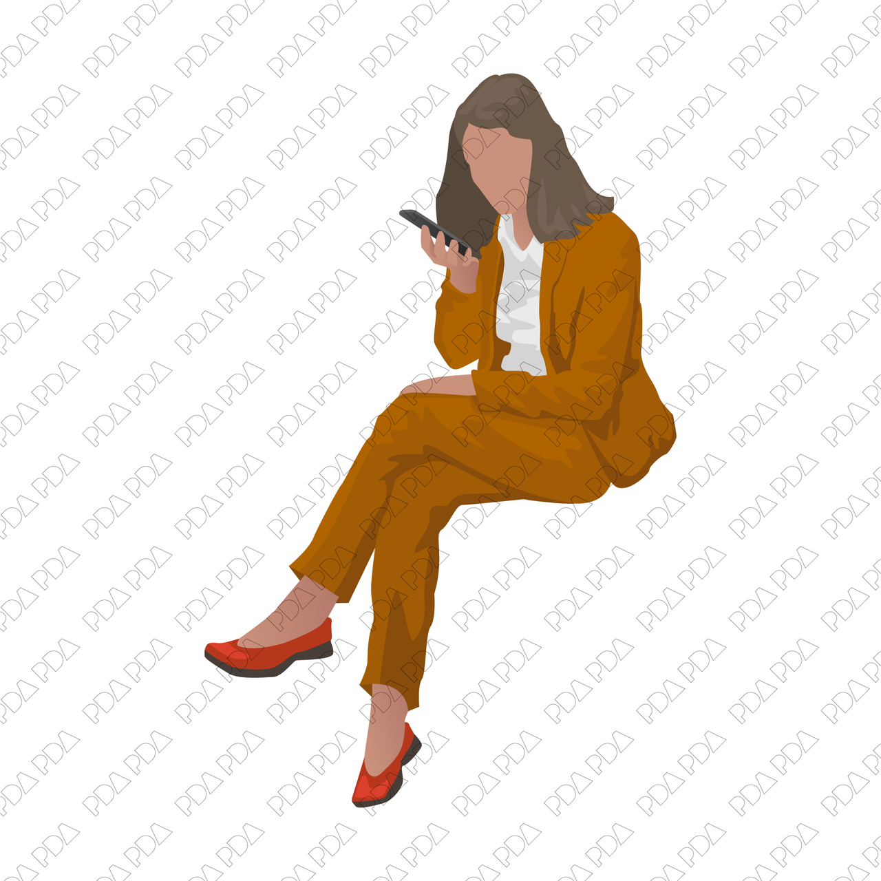 Vector People with Gadgets - 9 Figures Set – Post Digital Architecture