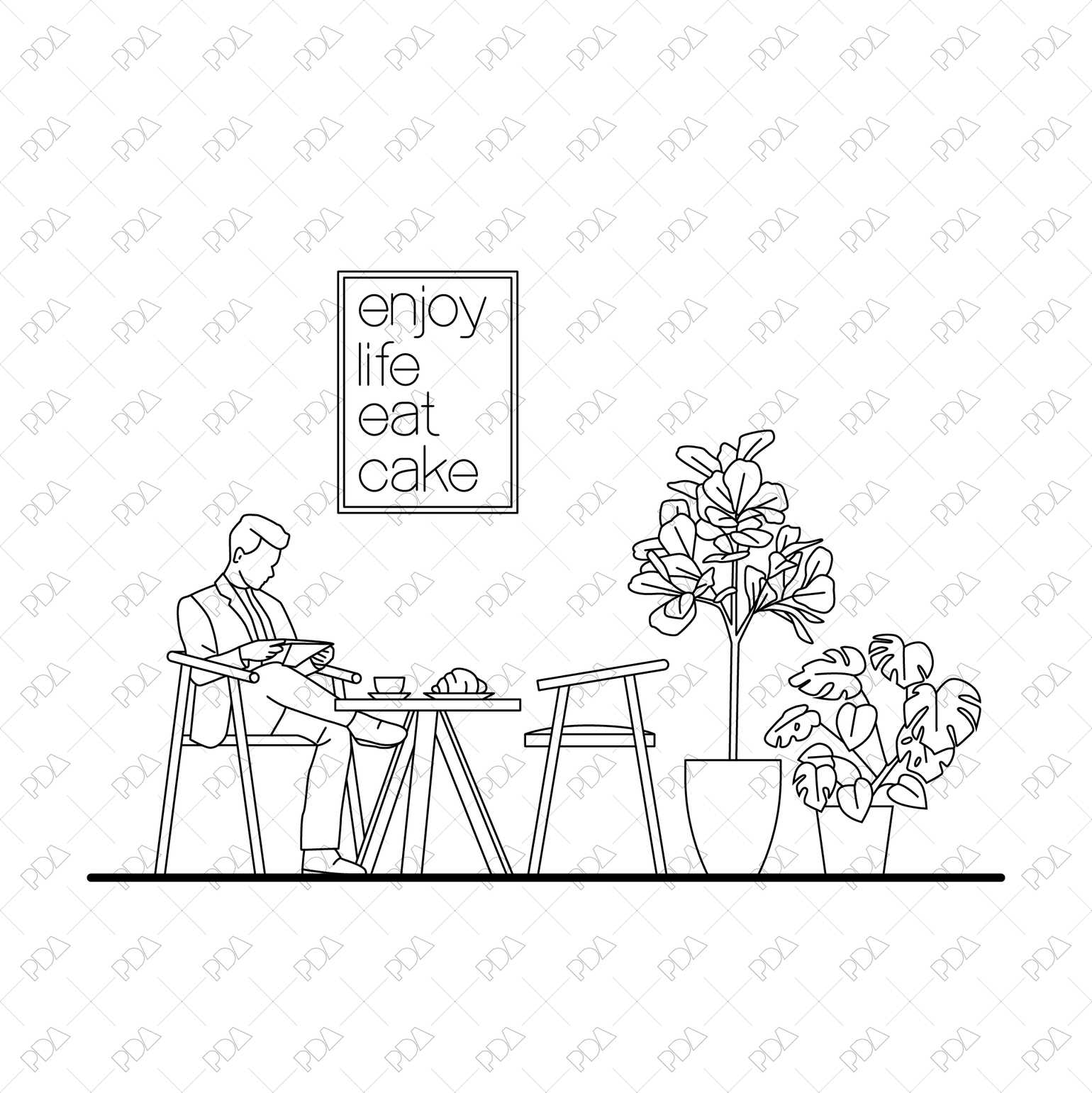 CAD, Vector Bakery Set (Front view and side view)