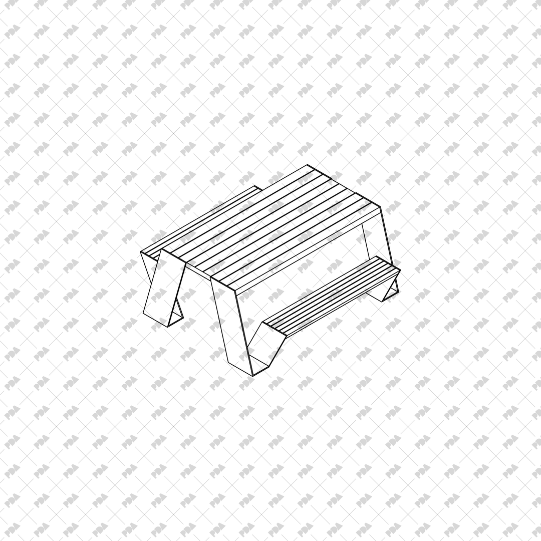 CAD, Vector Isometric Urban Furniture