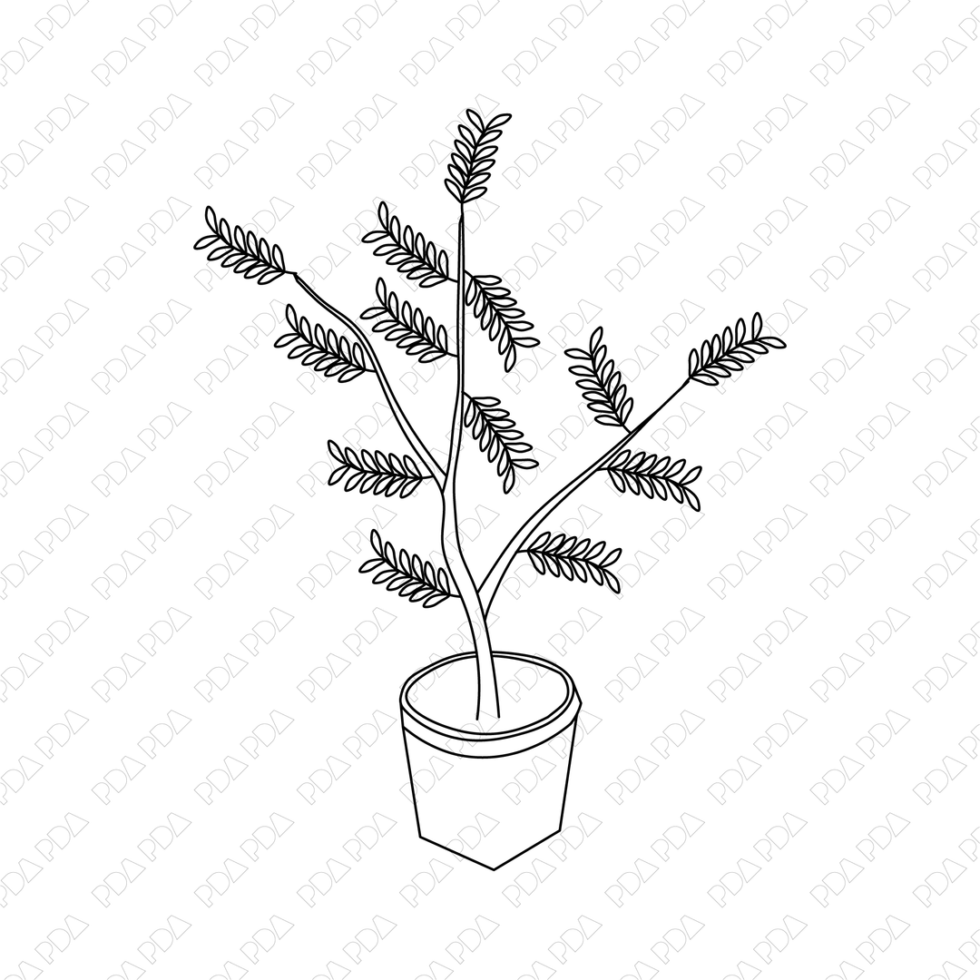 Axonometric Isometric Plant Set - Vector Ai