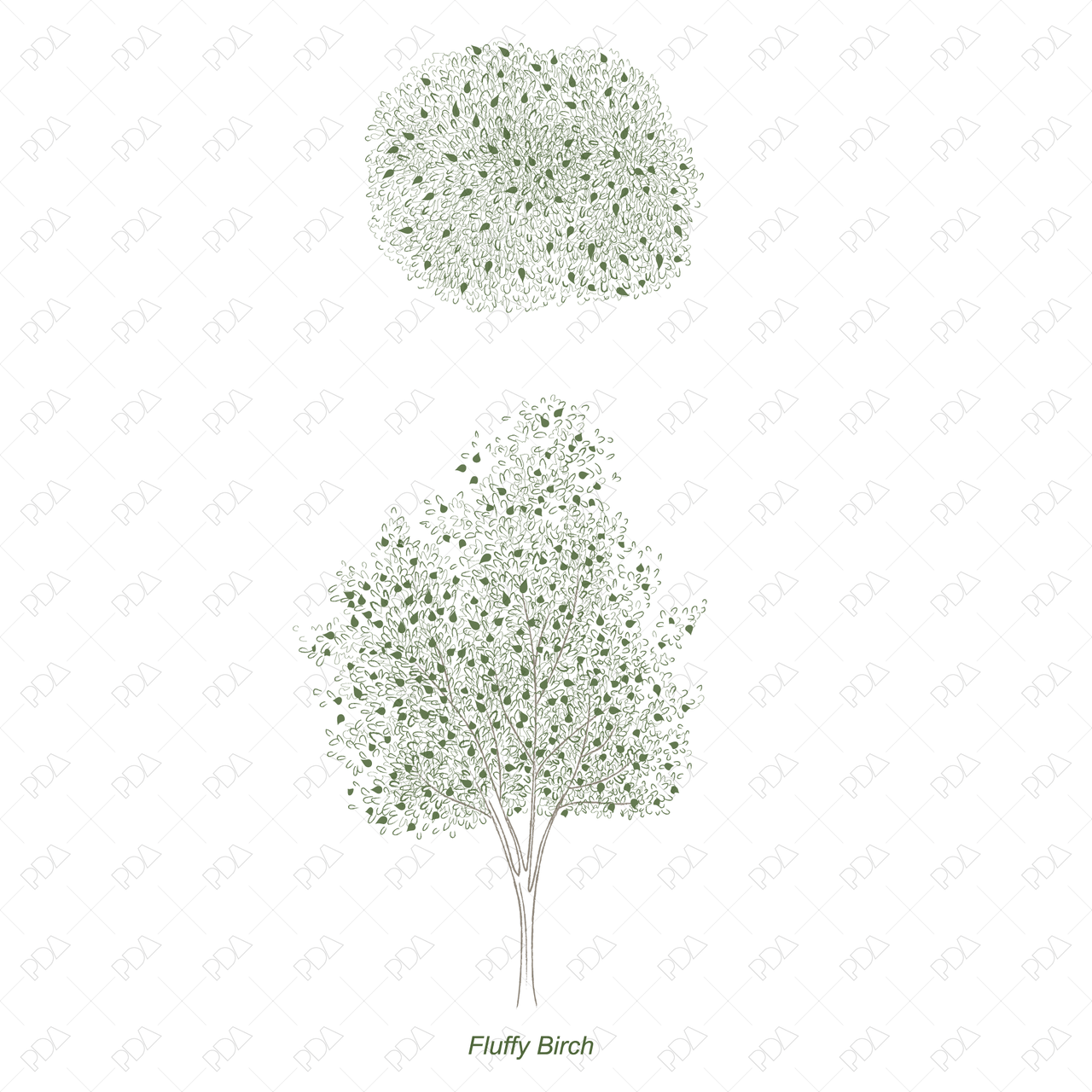 Colorful Japanese Style Trees Vectors & PNGs