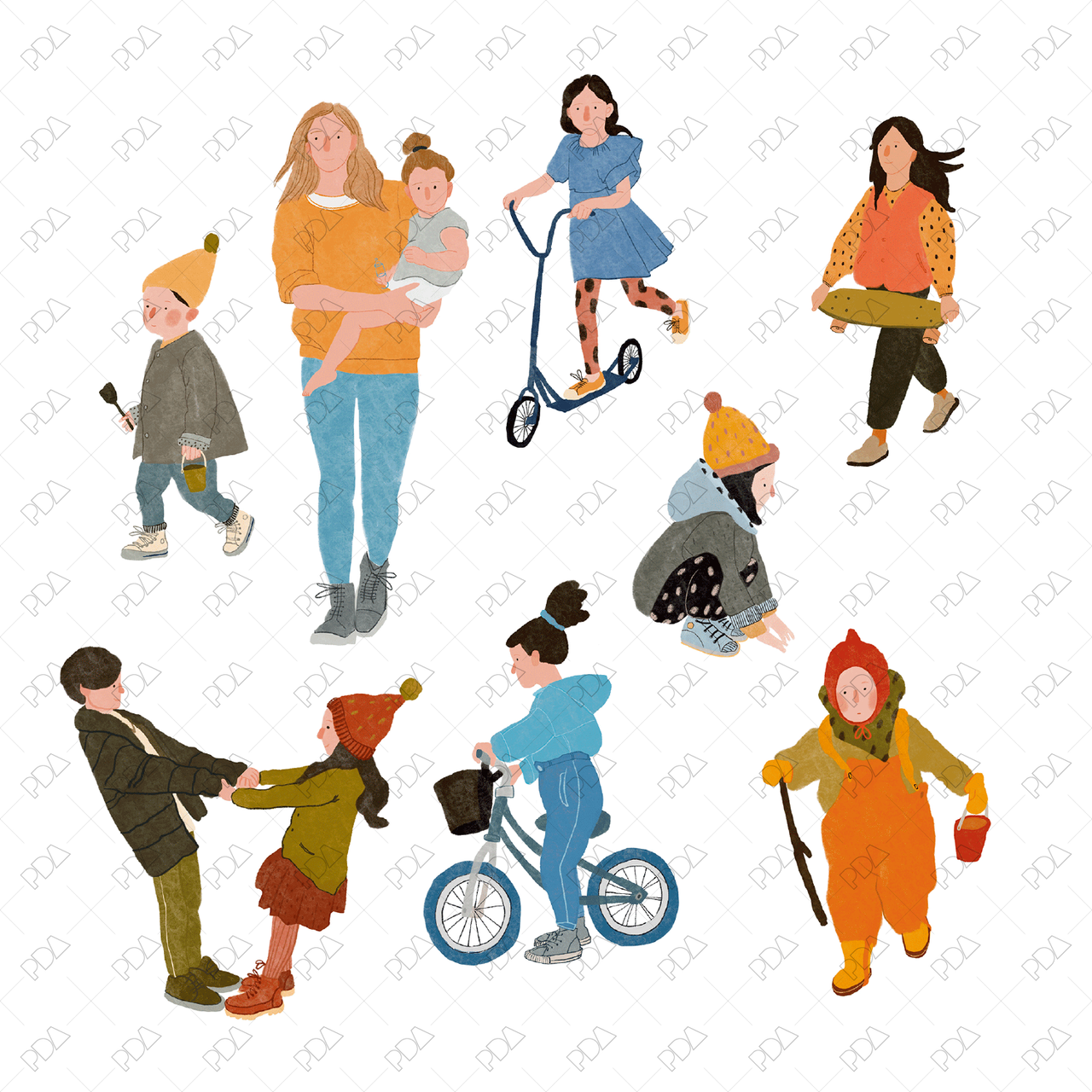 Hand Drawn Characters Multi-Pack 3