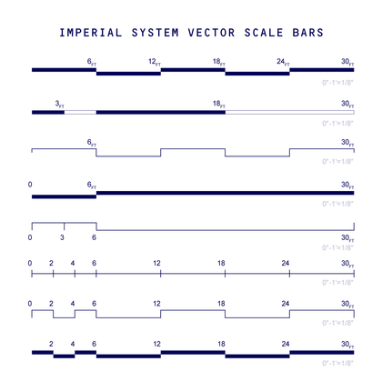 Free Vector Scale Bars for Architectural Docs – Post Digital Architecture
