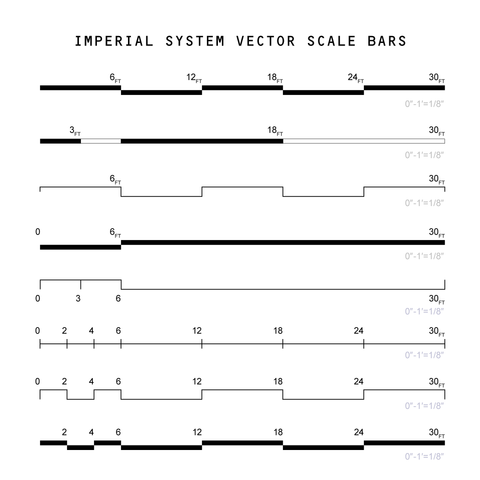 Free Vector Scale Bars for Architectural Docs – Post Digital Architecture