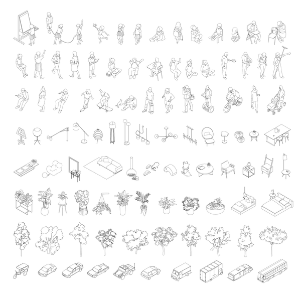 how to draw isometric human