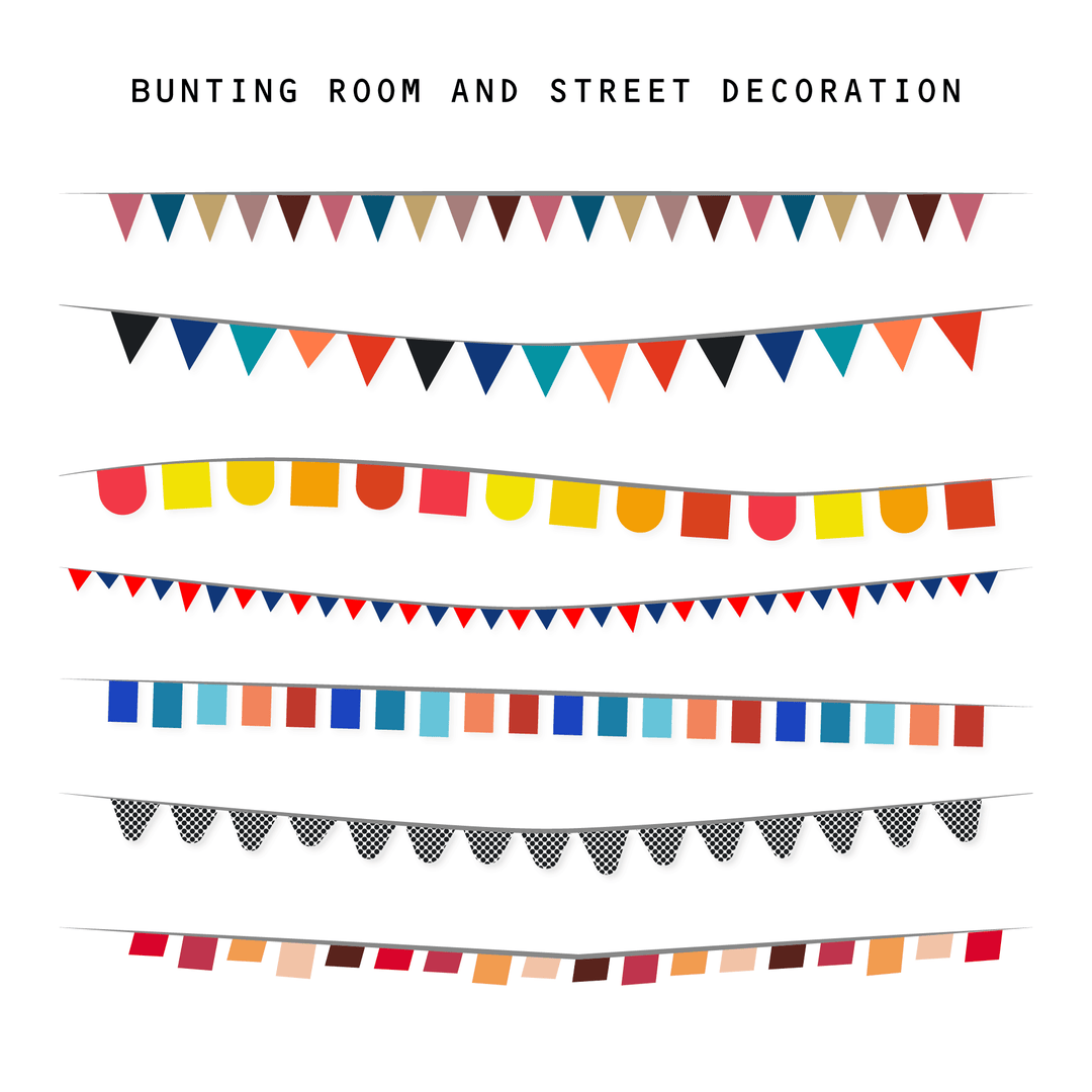 Festive Bunting Vector & PNG Decoration
