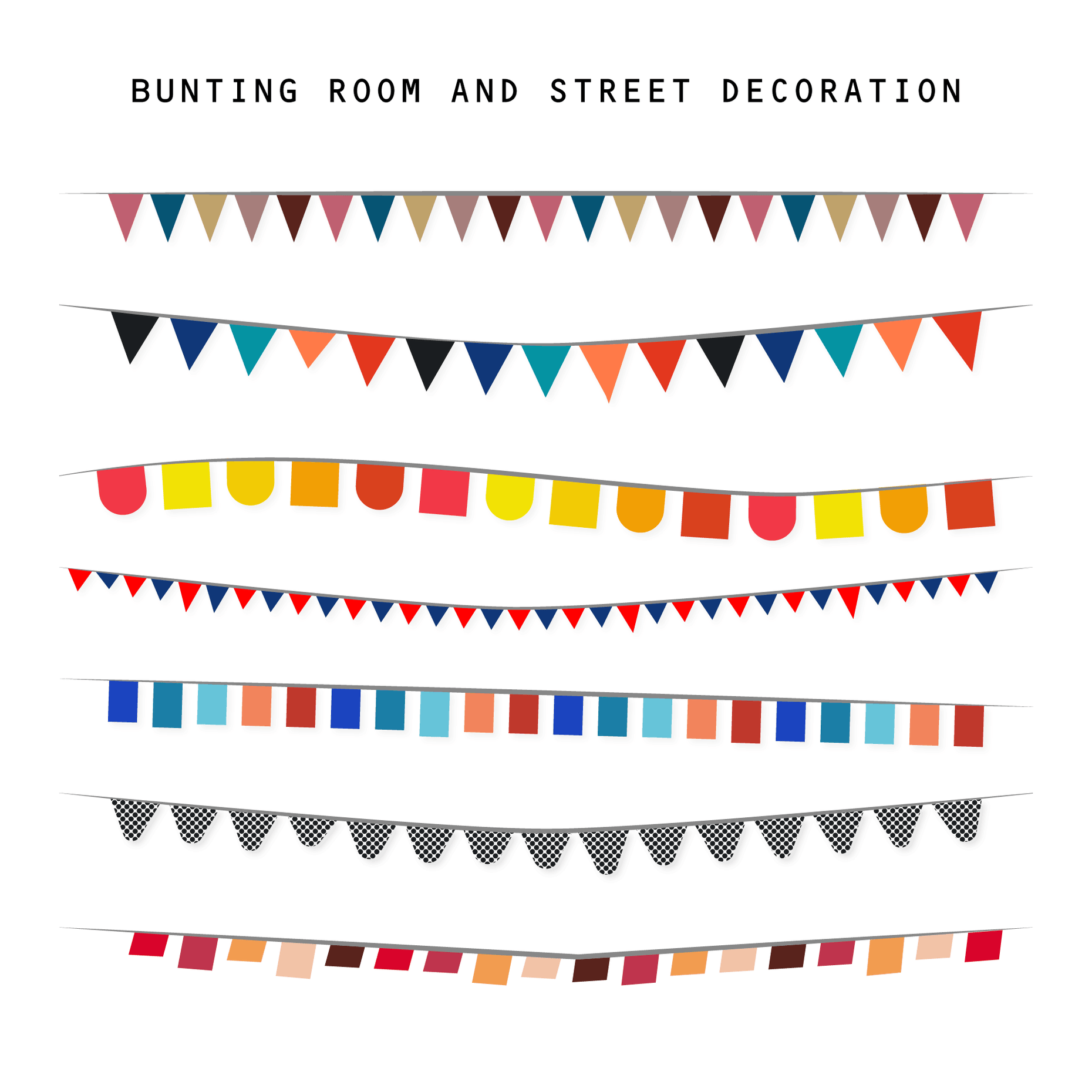 PNG, Vector Bunting Room and Street Decoration | Post Digital Architecture