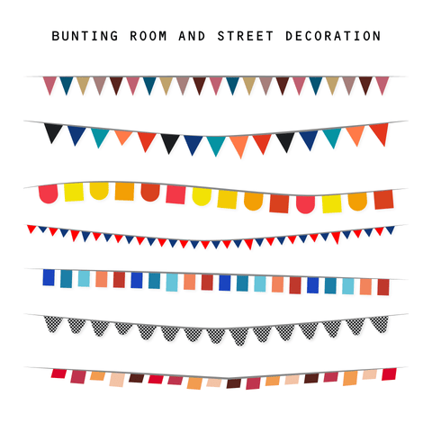 Festive Bunting Vector & PNG Decoration