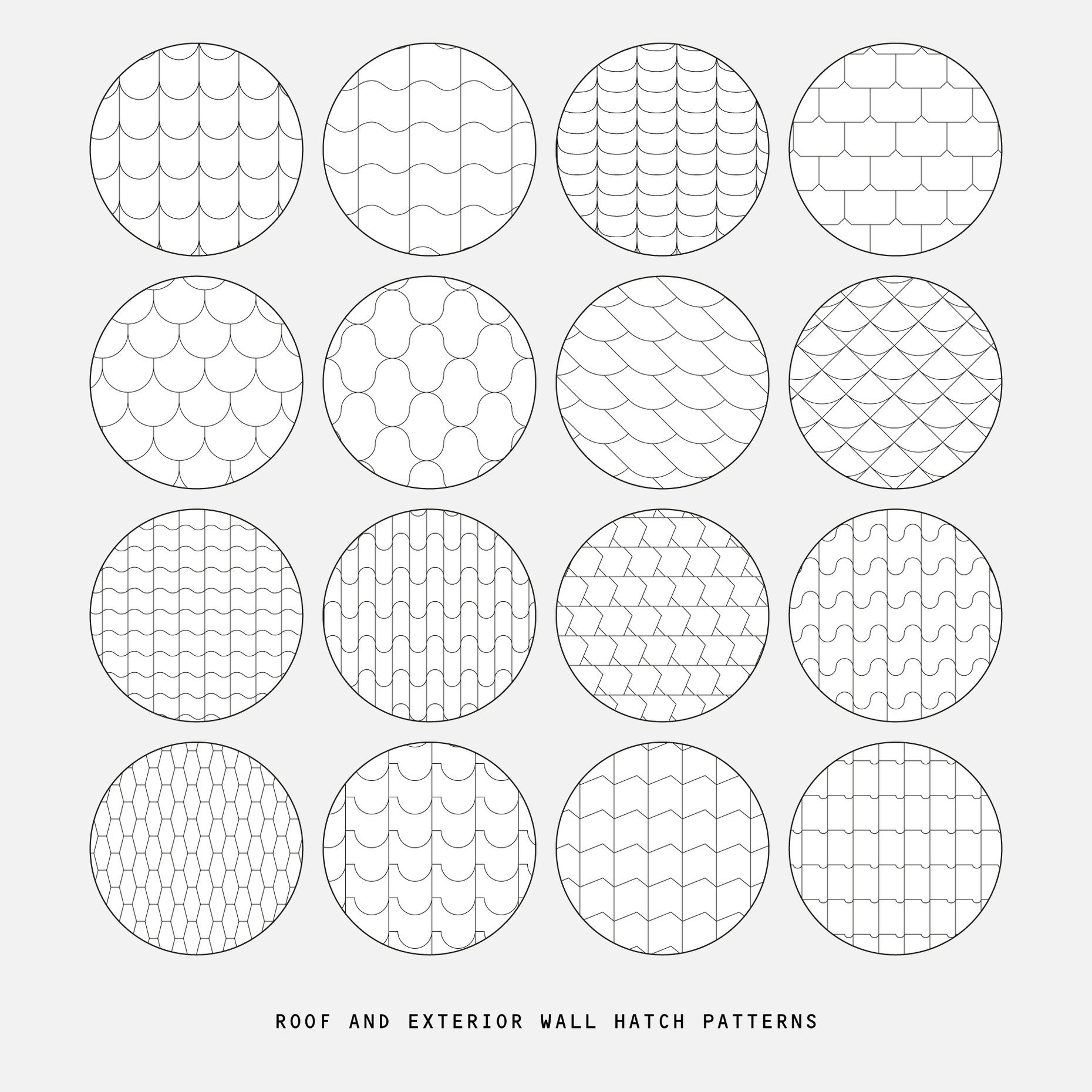 Illustrator Roof & Wall Hatch Patterns Library