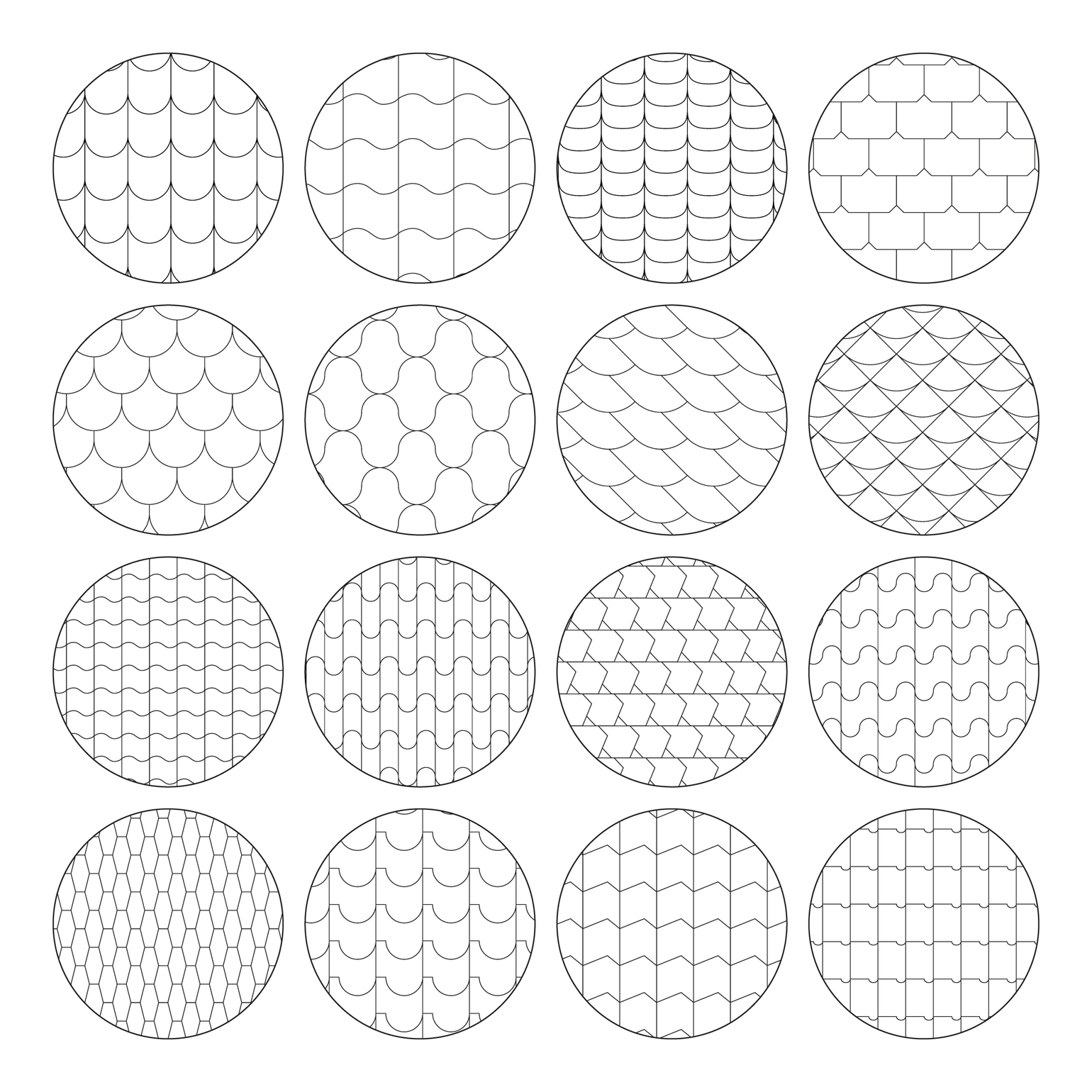 Illustrator Roof & Wall Hatch Patterns Library