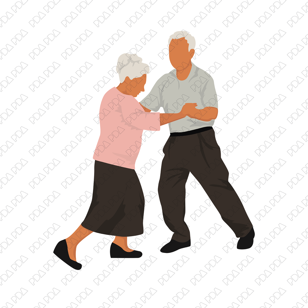 Vector Senior People Set (12 Figures)