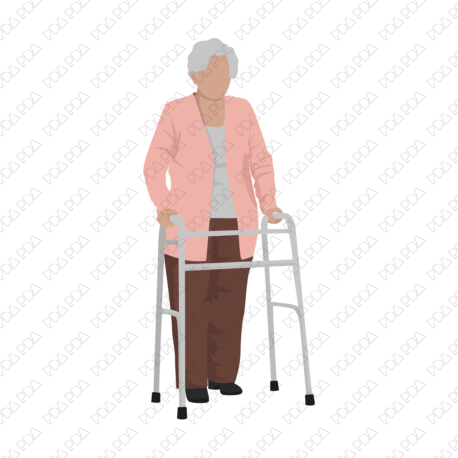 Vector Senior People Set (12 Figures)