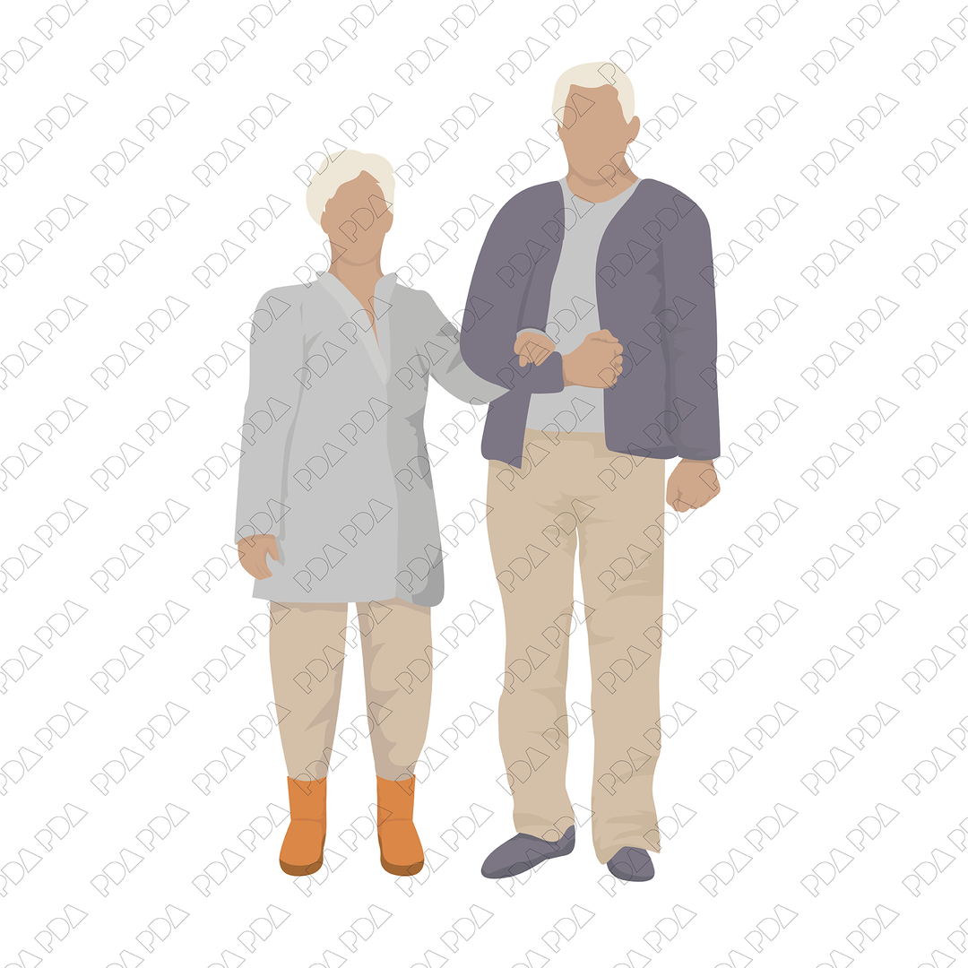 Vector Senior People Set (12 Figures)