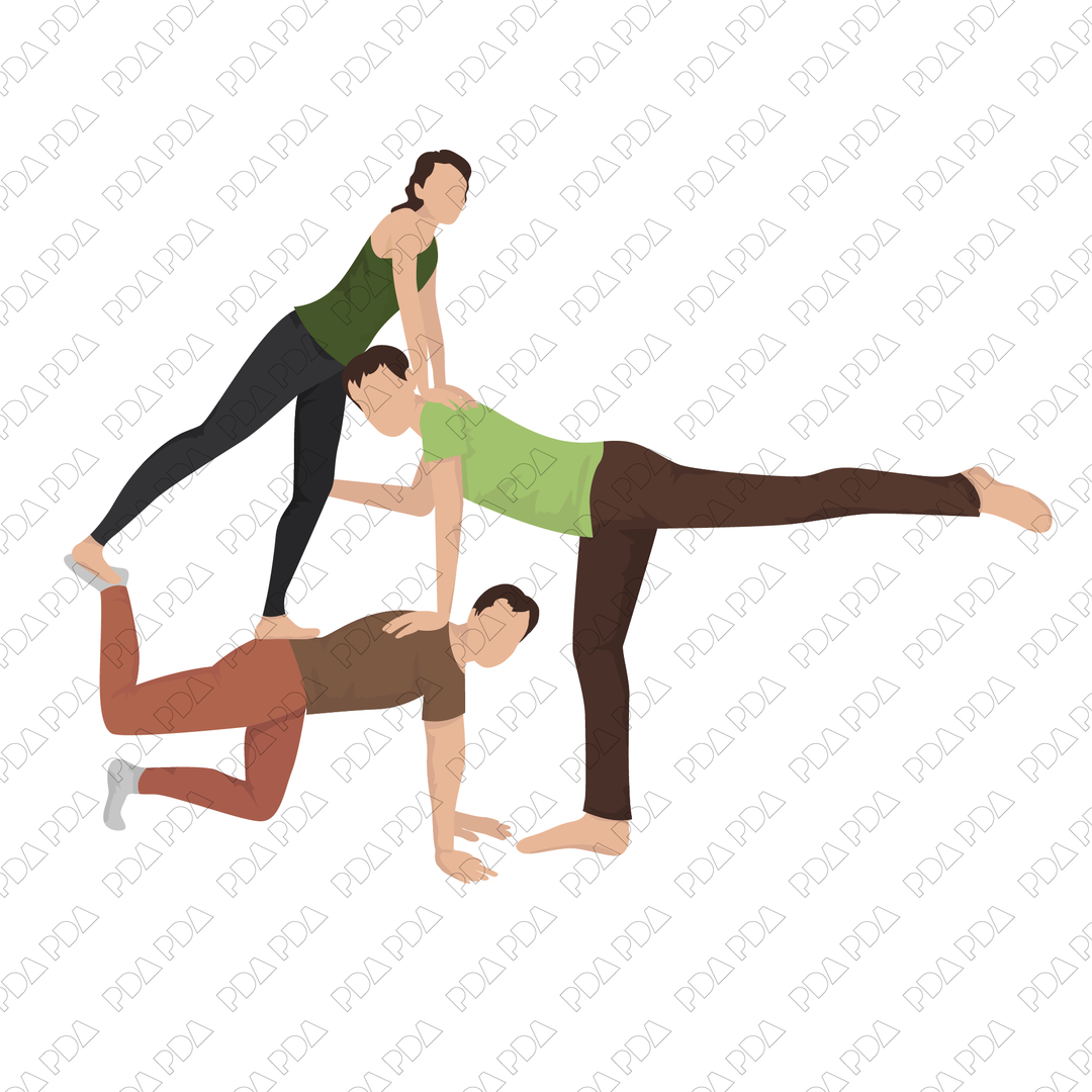 Vector Acrobalance Characters (19 Figures)